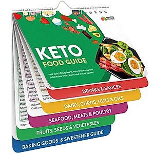 Keto Cheat Sheets Magnets Booklet - Keto Gifts For Women - Keto Diet Beginners Guide - Keto Food Book Magnetic Chart - Weight Loss Low Carb Ketogenic Diet Keto Cookbook Meal Plan - Keto Chow Mojo