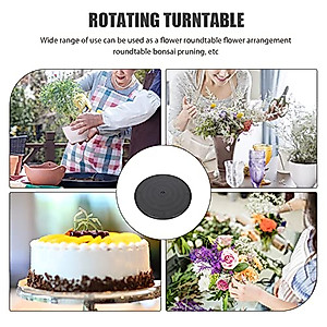 Floral Turntable Ball Bearings Stand Clay Sculpting Wheel Bonsai Trim Turntable Statue Rotating Swivel Plate Bearing Table Turntable Table Tray To Rotate Desktop Rotating Board Abs
