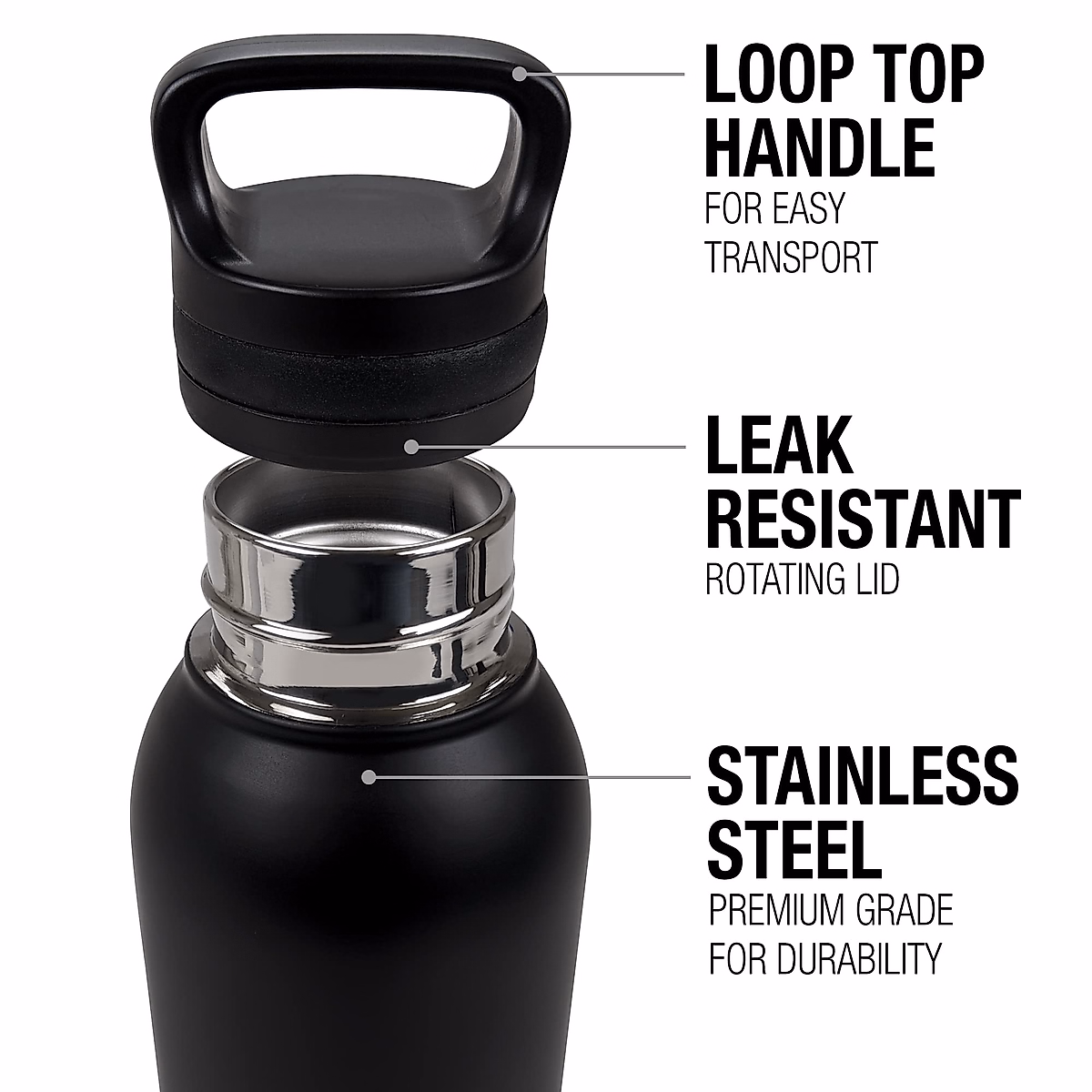 Avatar The Last Airbender OFFICIAL Avatar Zuko 24 oz Insulated Canteen Water Bottle, Leak Resistant, Vacuum Insulated Stainless Steel with Loop Cap