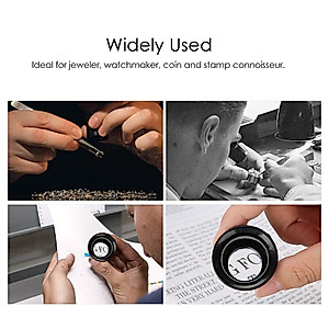 Jewelry Making Tools Portable Jewelry Loupe, Magnifying Glass, Portable Monocular Magnifier Watch Lens Reading Senior Low Vision Antique Models Jewelry Diamonds Gems Coins Stamps Rocks(5X)