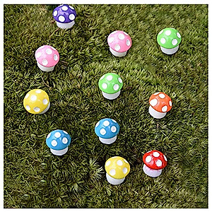 Tophappy 100pcs Miniature Fairy Garden Ornaments Kit Set, Ladybugs,Mushrooms, Flowers with Tools for DIY Fairy Garden Décor