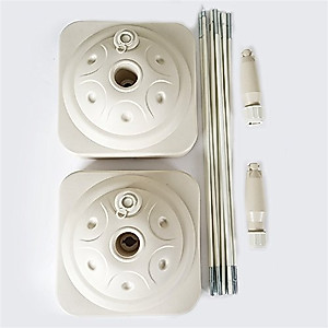 BalsaCircle 19 feet White Balloon Arch Stand Kit - Wedding Event Birthday Graduation Party Decorations Supplies