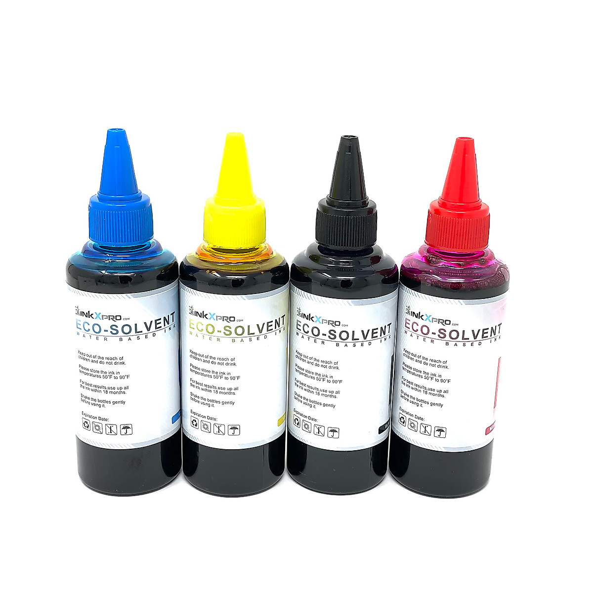 INKXPRO Brand 4X100ml Water-Based Eco Solvent Ink for Epson ecosolvent Printer WF7840 WF7820 WF7310 WF7710 WF7720 WF7820 ET 2720 ET 2760 ET 2750 ET 4700 ET 2800 ET 2803 ET 2850 ET 15000