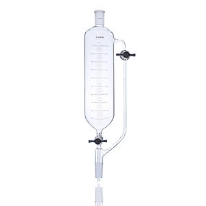 Laboy Glass 1000mL Addition Graduated Pressure Equalizing Dropping Funnel with 24/40 Joints & Two 2mm PTFE Stopcocks Chemistry Lab Glassware