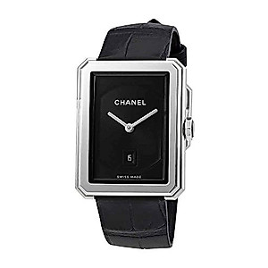 Chanel Boy-Friend Black Guilloche Dial Ladies Watch H4884