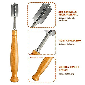 EWUHRY Sourdough Bread Knife Baking Lame, Bow Knife Bread Scoring Tool with Sheath and 5 Razor Blades Accessories, Homemade Bread Making Tools and Supplies for Cutting Bread
