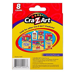 Cra-Z-Art Jumbo Crayons, 8 Assorted Colors, 8/Pack (10203WM48)