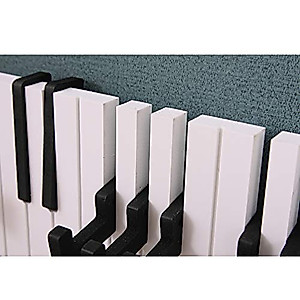 VOSAREA Wall-Mounted Coat Hook,Piano Shape Artistic Coat Rack Heavy Duty Wooden Entry Hanging Coat Hat Clothes Holding Rack 22.8inch