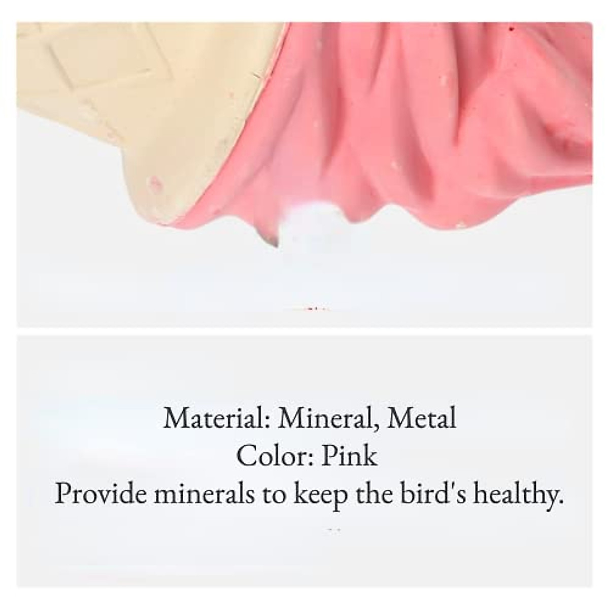 Bird Toy, Parrot Cage Chewing Toys, Parrot Perch Stand, Ice Cream Shape Totoro Squirrel Hamster Calcium Teeth Mouth Molar Grinding Stone Parrot Beak Stone Stand Platform (Small)