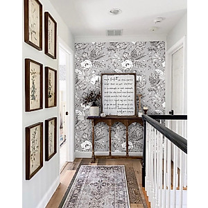 Blooming Wall Elegant Modern Lotus Lily Leaf Peel and Stick Wallpaper Self-Adhesive Prepasted Wallpaper Wall Mural Wall Décor