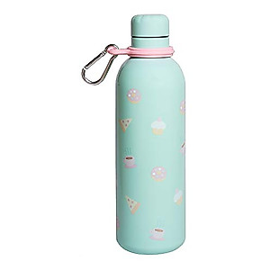 Grupo Erik Official Pusheen Water Bottle-Sports Bottle-500ml / 17OZ, Stainless Steel, Vacuum Insulated Water Bottle, Double Wall Reusable Water Bottle With Carabiner, BPA Free, Kawaii Water Bottle