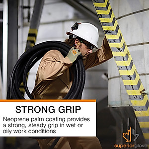 Superior Glove Flame Resistant Arc Flash Glove with Neoprene Palm - Dexterity S13FRNE (1 Pair of Large Gloves)