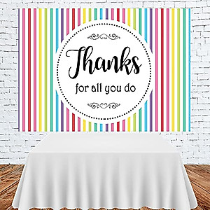 Lofaris Thanks for All You Do Photography Backdrop Teachers Nurses Doctors Staff Employee We Truly Appreciate You Background Happy Retirement Party Decor Photo Studio Props Cake Table Supplies 7x5ft