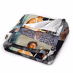 Gadimen Drew Starkey Throw Blanket, Super Soft Lightweight Flannel Fleece Blankets for Bed Couch Sofa, All Season Warm Cozy Fuzzy Plush Microfiber Blanket for Hot Sleepers 50x40 inches