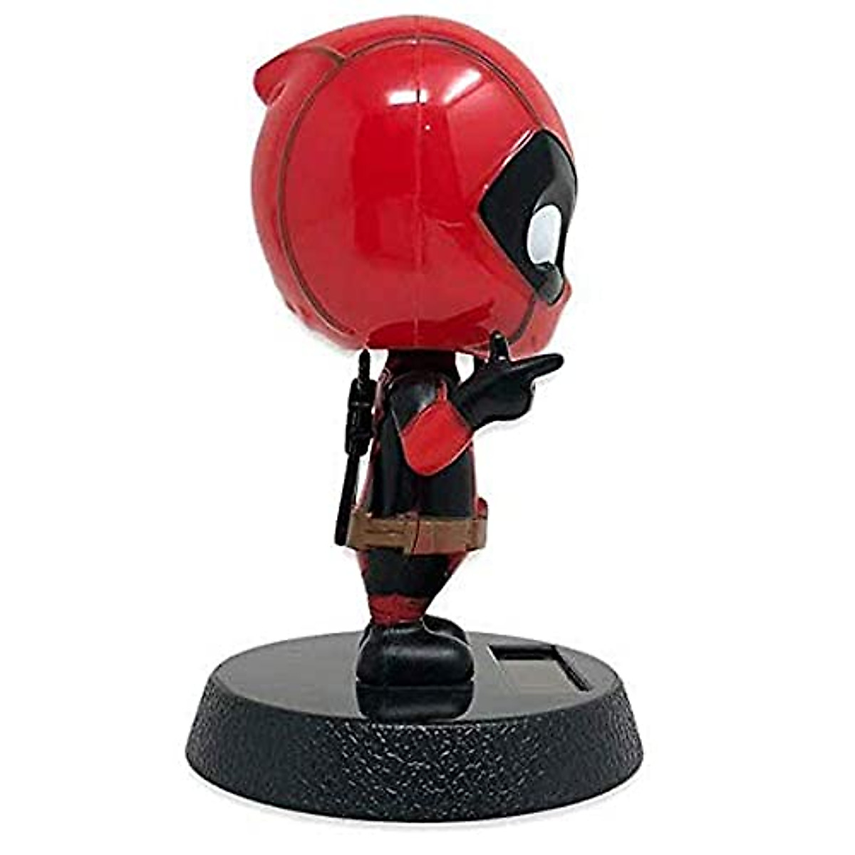 RRI Deadpool Cute Solar Powered Bobblehead Home Office Ultra Detail Relaxing Toy ., Red, 4 inches