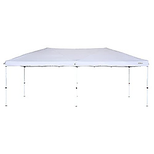 VINGLI 10x20 Pop Up Canopy with Sidewalls Wheeled Bag Pop Up Screen Tent Camping Gazebo Screened in Canopy for Camping Canopy Tent with Netting (White)