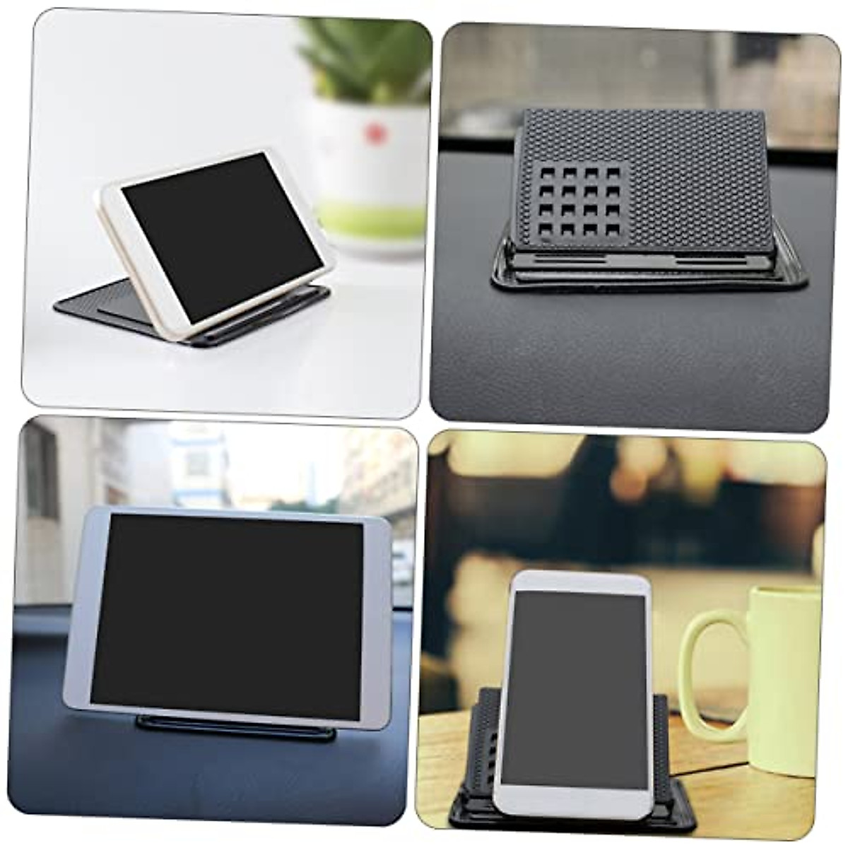 FAVOMOTO 2pcs Mobile Phone Holder Tablet Car Holder Phone Holder for Car Navigation Bracket Car Tablet Holder Cell Phone Mount Adhesive Phone Holder GPS Non-Slip Mat Universal