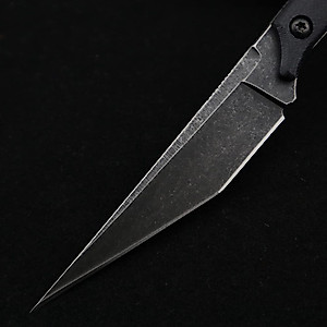 Gtkii GTK140 Fixed Blade Knife, D2 Steel Blade G10 Handle EDC Tool Knife for Outdoor Camping Hiking Hunting(Black)