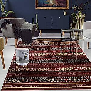 CAKOJV188 Round Trash Can with Press Lid Japan Garden Small Garbage Can Trash Bin Dog-Proof Trash Can Wooden Legs Waste Bin Wastebasket 7L/1.8 Gallon