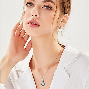 TUGHRA Cremation Jewelry for Ashes for Women 925 Sterling Silver Urn Necklaces for Human Ashes Moonstone Memorial Necklaces for Ashes Keepsake Jewelry Gifts