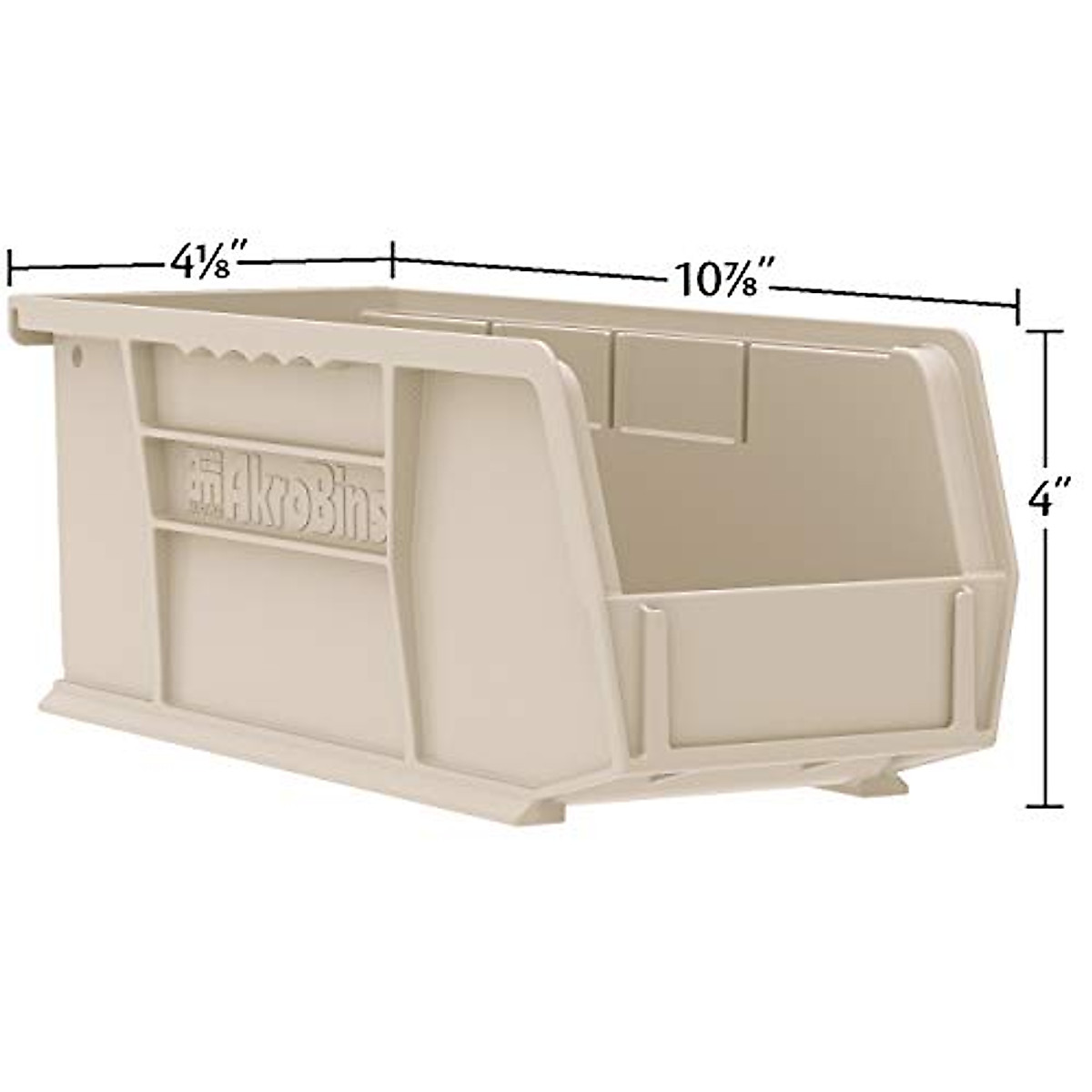 Akro-Mils 30224 AkroBins Plastic Hanging Stackable Storage Organizer Bin, 11-Inch x 4-Inch x 4-Inch, Clear, 12-Pack