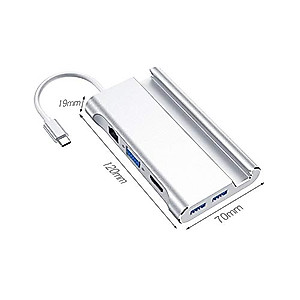 SHYPT Type-C Docking Station Mobile Phone Bracket USB Splitter Hub Expands HDMI-Compatible + Network Port + VGA + Hub