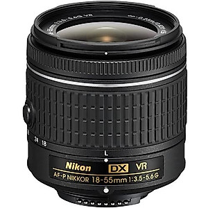 Nikon D3500 DSLR Camera Video Kit with AF-P 18-55mm VR Lens + LED Light + Deluxe Backpack + 64GB Memory + Professional Photo Accessories (19 Items) (Renewed)