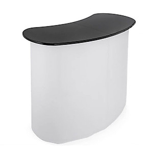 HuaShuani Portable Trade Show Podium Table, Portable Pop-Up Platform Reception Desk, Custom Pop-Up Promotion Retail Display Table, Suitable for Trade Show Presentation