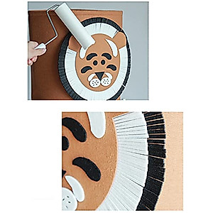 Wei Long Cute Foldable Felt Laundry,Nursery Hamper Laundry Basket,Storage Baskets for Kids Boys and Girls,Office,Bedroom,Clothes,Toys(Lion)