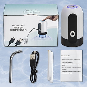 Electric Water Dispenser, Automatic Water Dispenser, Water Dispenser for 5 Gallon Bottle, USB Charging 3-5 Gallon Water Bottle Switch for Camping, Kitchen, Workshop, Garage