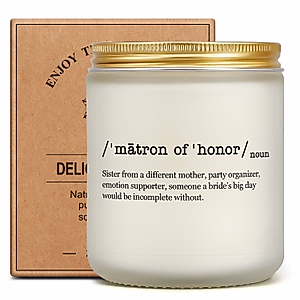 Matron of Honor Gifts, Maid of Honor Gifts Matron of Honor Proposal Bridesmaid Gifts for Wedding Day, Will be My Matron of Honor Candle Gifts from Bride, Lavender Scented Candle