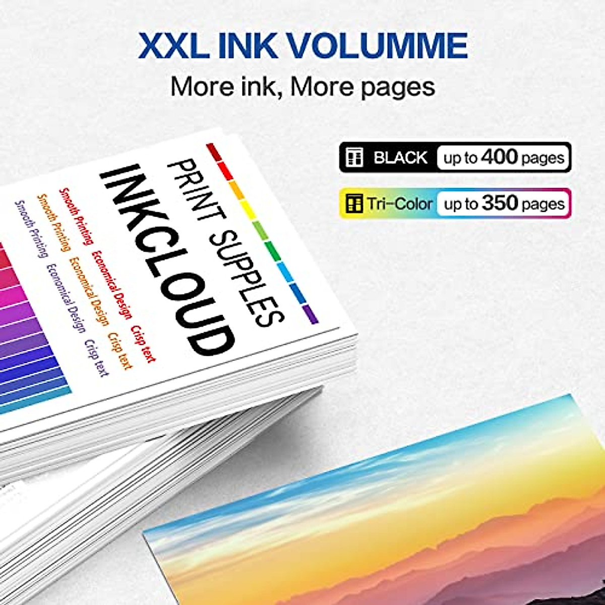 INKCLOUD 210XL 211XL Remanufactured Ink Cartridge Compatible with Canon PG-210XL CL-211XL for PIXMA IP2702 MP230 MP240 MP250 MP280 MP480 MP490 MP495 MX320 MX330 MX340 Printer (1 Black, 1 tri-Color)