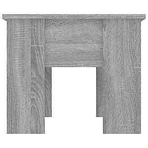 QJBSAVVA Coffee Table Gray Sonoma 31.1"x19.3"x16.1" Engineered Wood,Nightstand Industrial Tables Side Tables Sofa Table Suitable for Meeting Rooms, Reception Rooms, Offices