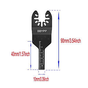 14pcs Oscillating Saw Blades, 3/8 Inch Professional Universal Multitool Blades for Wood Plastic Soft Metal, Quick Release Durable Oscillating Wood Saw Blades Fit Most Models