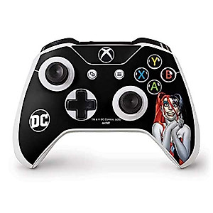 Skinit Decal Gaming Skin Compatible with Xbox One S Controller - Officially Licensed Warner Bros Smitten Harley Quinn Design