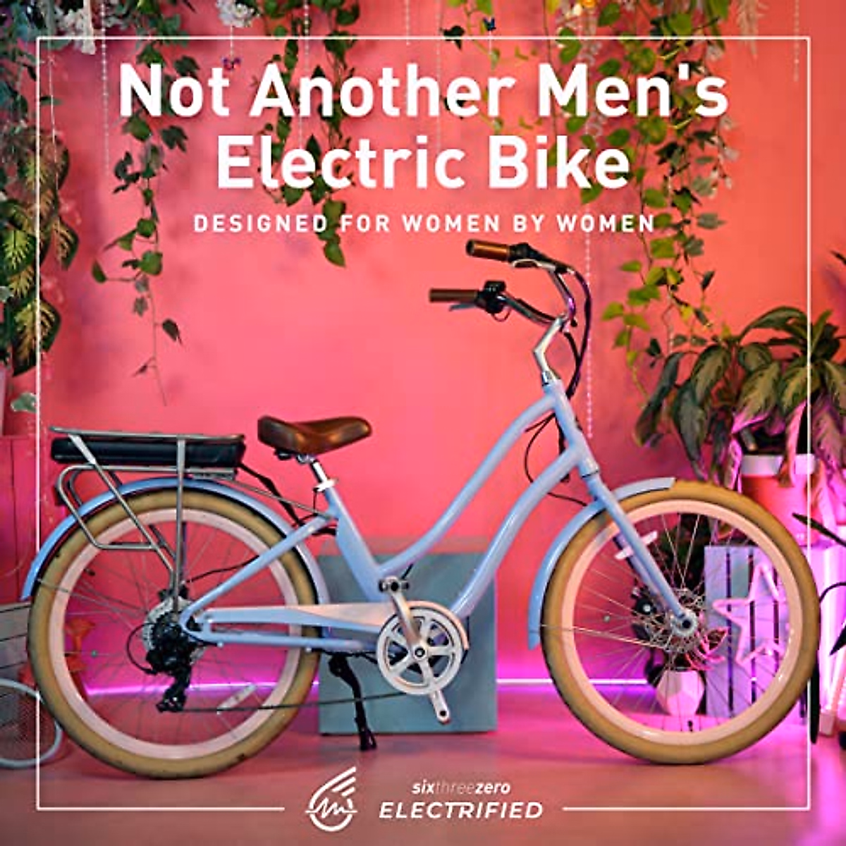 sixthreezero EVRYjourney Women's Electric Bicycle, 7-Speed Step-Through Touring Hybrid eBike, 500 Watt Motor, 26" Wheels, Teal