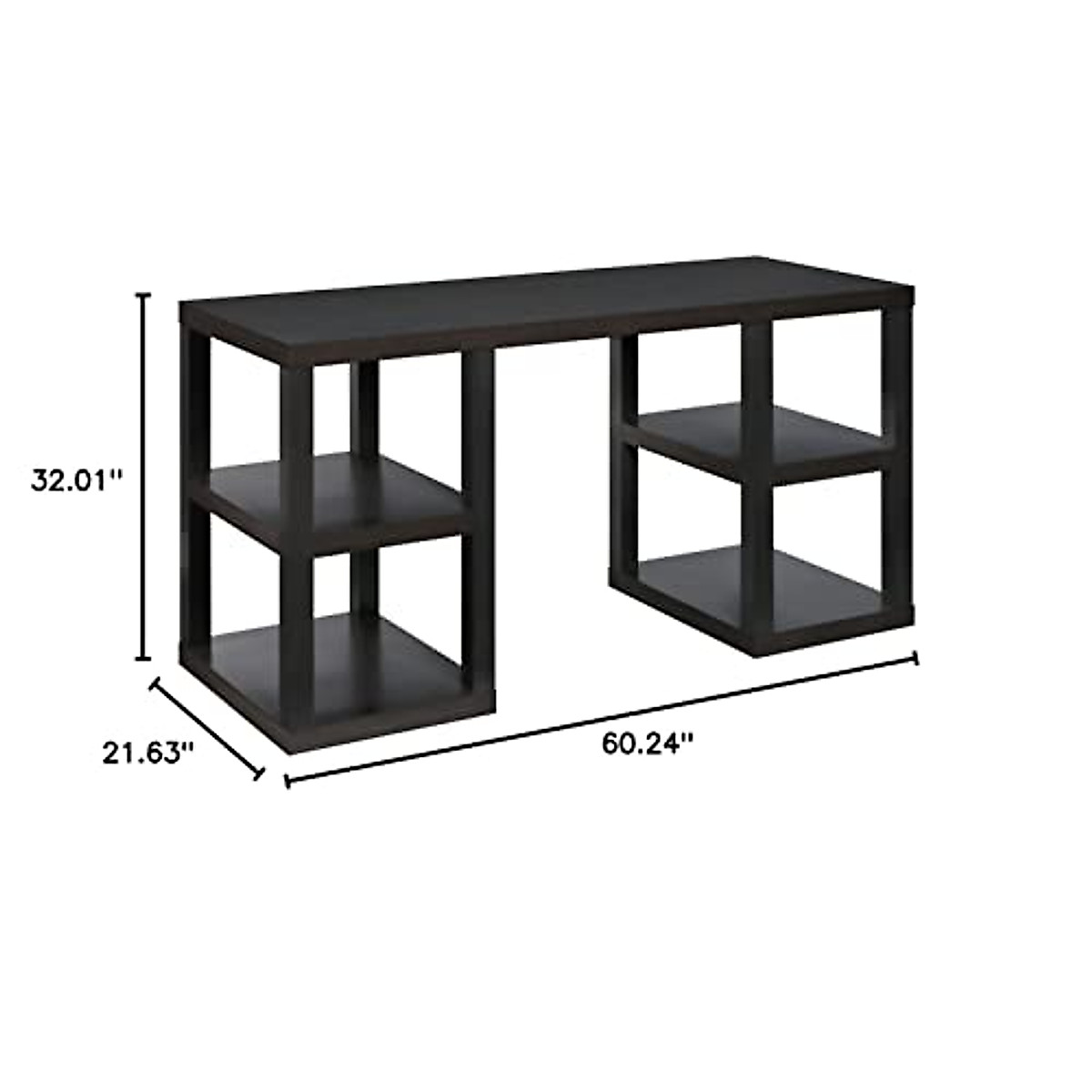 Ameriwood Home 9318496 Parsons Deluxe Desk, Espresso