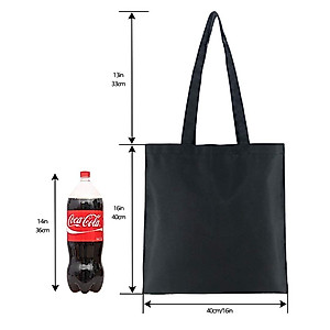 HOLYLUCK Reusable Grocery Bags,Heavy Duty Foldable Shopping Tote Bag (5 T black)