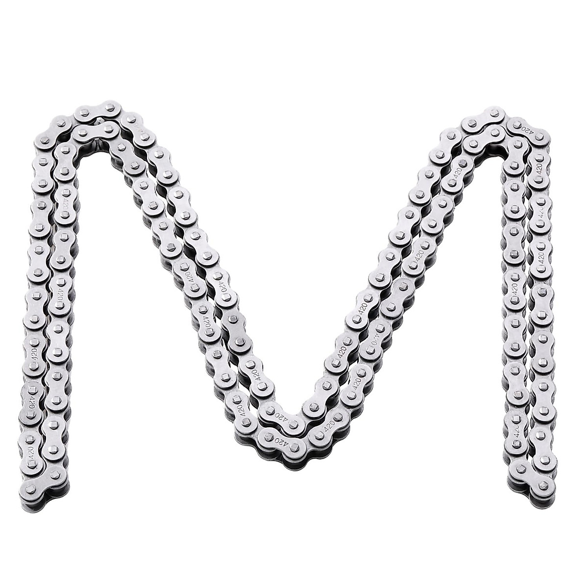 KAMIER 420 Drive Chain 102 Link with Chain Breaker for CRF50 XR50 KLX110 PW80 TTR90 RM60 50cc 70cc 90cc 110cc 125cc TaoTao Coolster Kayo SSR Chinese Pit Dirt Bike 4 Wheeler ATV Go Kart Mini Bike Parts