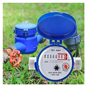 Flow Meter Smart Water Meter Water Meter Flow Measuring Instruments Home Measuring Tools with Copper Fittings Accessories High Stability and Convenient Operation