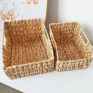 ibasenice Magazine small cabinet magazine storage holder multipurpose wicker table basket bread basket decorative storage basket bread container basket home field Toy finishing basket
