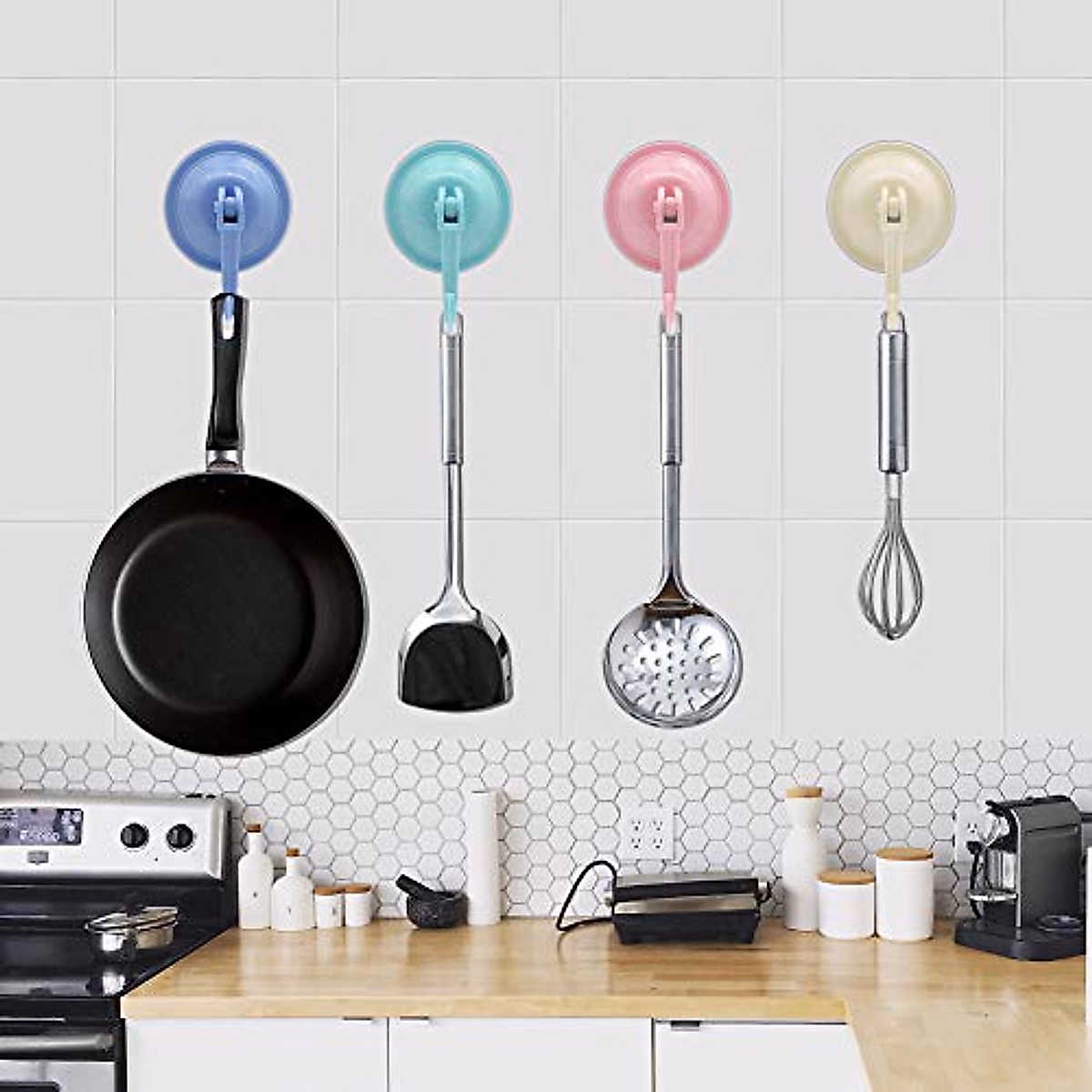 Suction Cup Hooks, Removable Power Lock Vacuum Shower Suction Hooks for Bathroom Towel Kitchen Livingroom Wall Hanger(80 Pack)