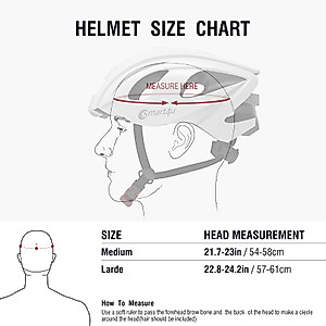 Smart4u SH55M Smart Bluetooth Bike Helmet with Speakers & Built-in Microphone, Bike Helmet with Smart Turn Signals, Fall Detection, CE CPSC Certified, Bike Helmet with Rear Light for Adults Men Women