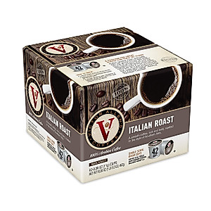 Victor Allen's Coffee Italian Roast and Seattle Dark Roast Coffee Pods for Keurig Brewers