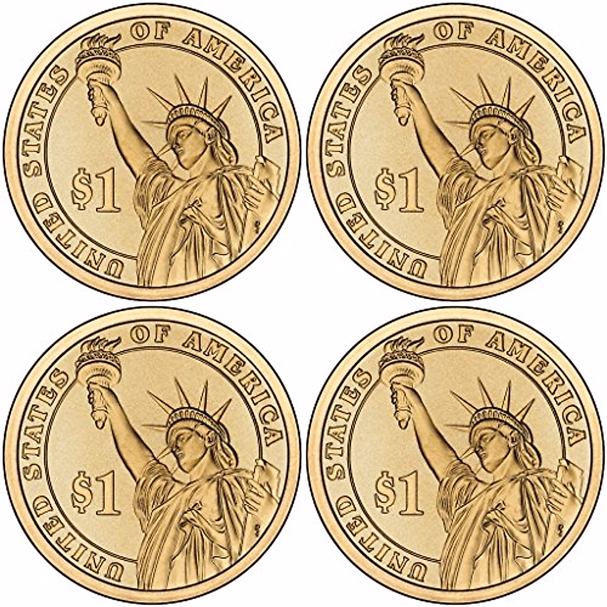 2012 P, D Presidential Dollar 8-Coin P & D Uncirculated