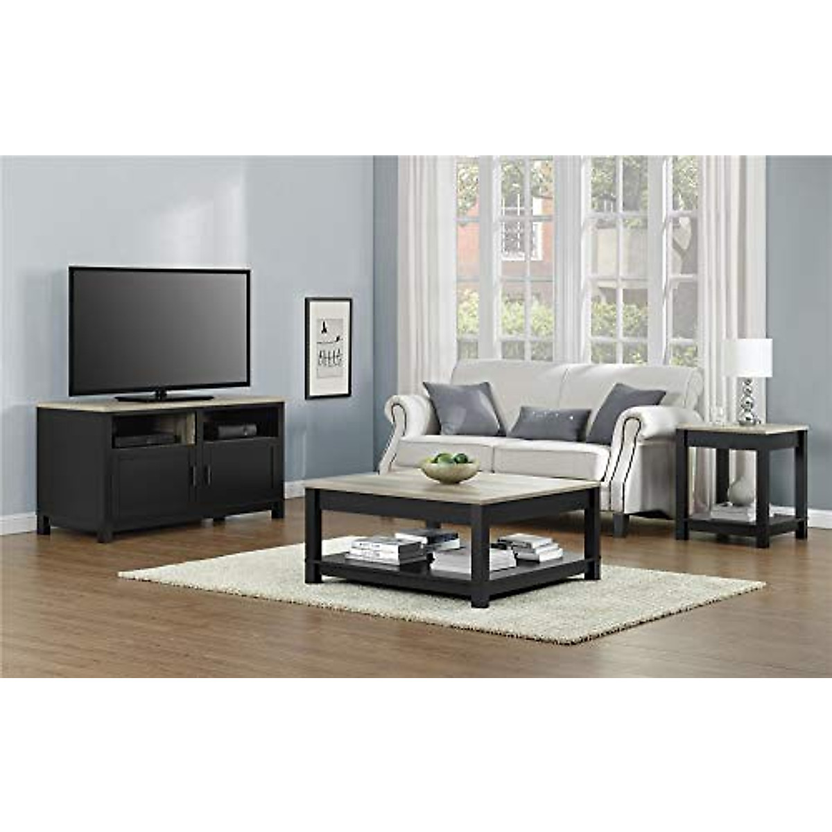 Ameriwood Home Carver TV Stand for TVs up to 60" Wide, Black