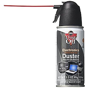 Falcon Dust, Off Compressed Gas (152a) Disposable Cleaning Duster, 1, Count, 3.5 oz Can (DPSJB),Black