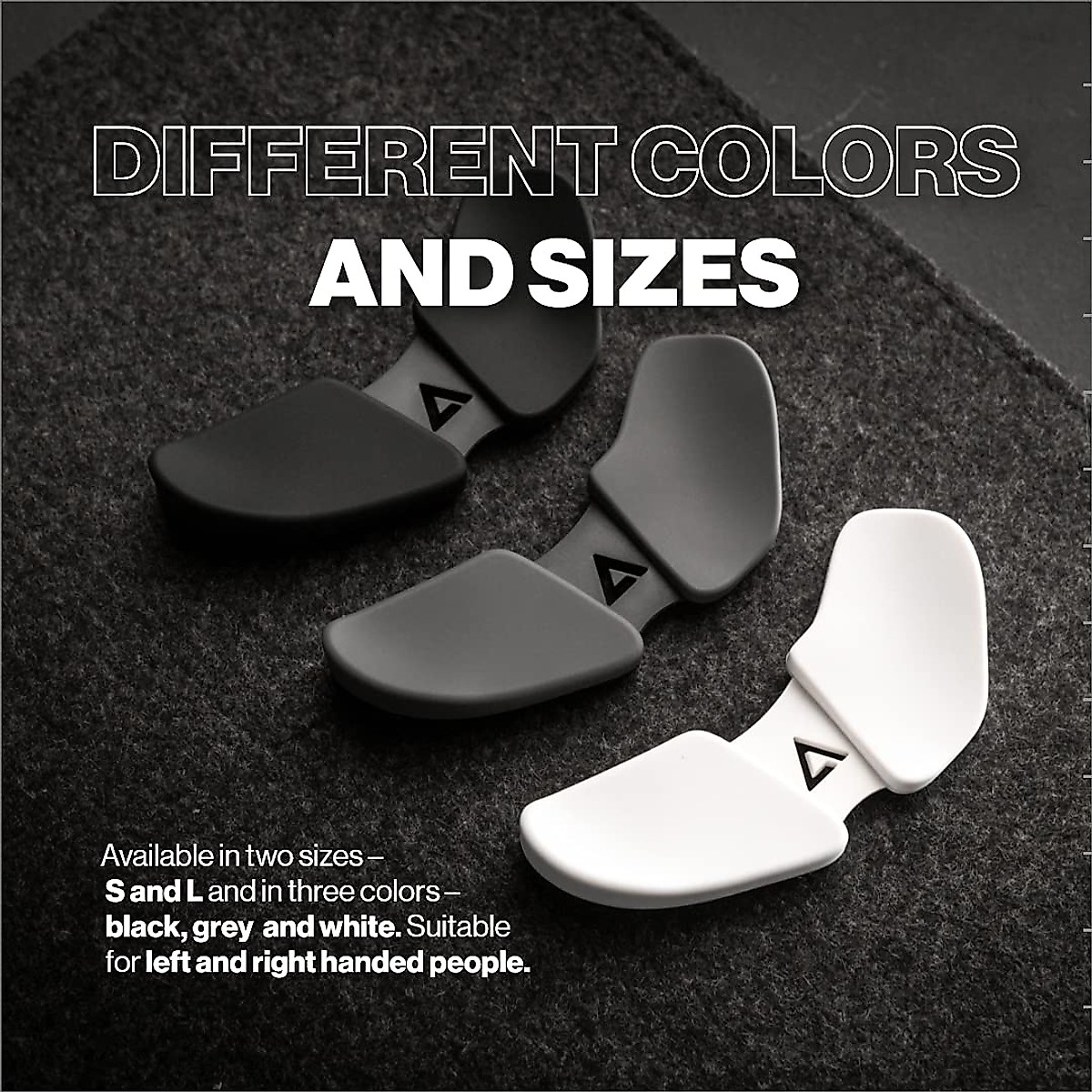 DELTAHUB Carpio 2.0 - Right-Handed Truly Ergonomic Wrist Rest for Mouse, Carpal Tunnel Support, Pain Relief, Anti-Fatigue, Easy Glide, Sleek, Office, Computer, Laptop, Gaming - Large, Black