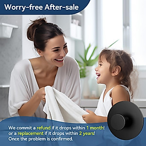 bussdis Multifunctional Towel Hooks for Bathroom Wall - Extra Sticky Stainless, Holds up to 12LB, Coat Hooks Wall Hooks, Adhesive Door Holder Hanger Shower Accessories, Matt Black Heavy Duty