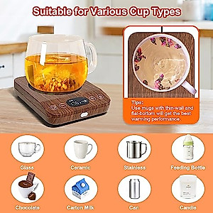 CEROBEAR Coffee Mug Warmer, Auto On/Off Upgrade Gravity-Induction Mug Warmer for Desk with 9 Temperature Settings, 1-9 Timer Smart Candle Cup Warmer for Home Office